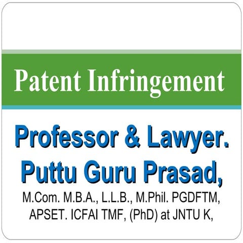 Patent infringement1 | PPT