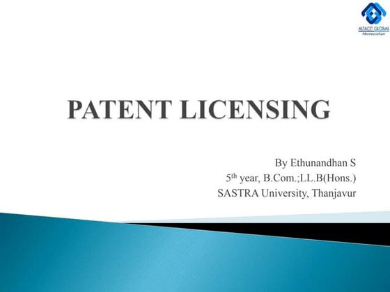 Introduction to Intellectual Property and Patents | PPT