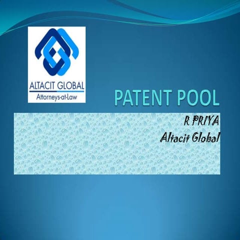 Patent pool presentation | PPTX