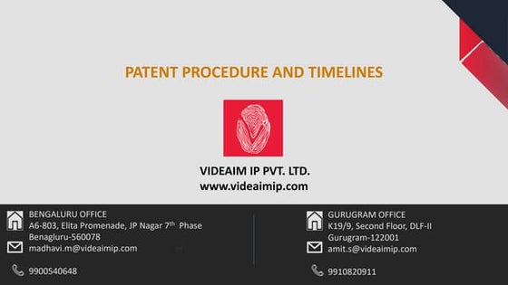 Patent procedure and timelines in India | PDF