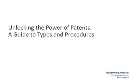 "Patent Applications" | PPT
