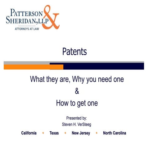 Patents What they are, Why you need one and How to get one ver steeg ...