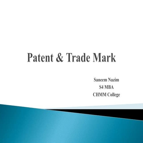 Patent & Trade mark | PPTX