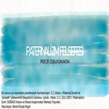 PATERNALİZM FELSEFESİ | PDF