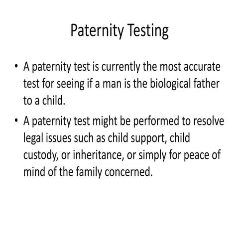 Paternity testing | PPTX