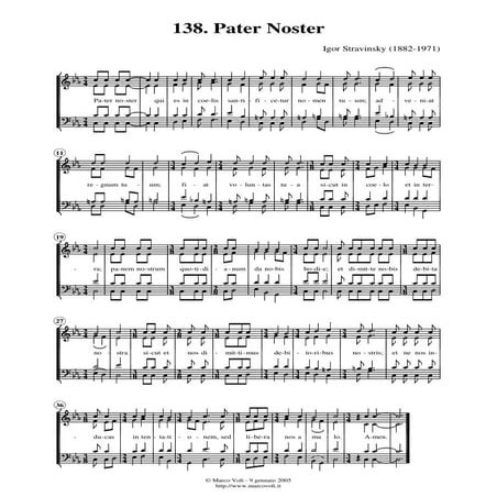 Pater noster stravinsky | PDF