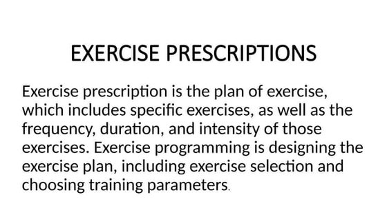 PHYSICAL EDUCATION (Exercise Program Design) | PPTX | Fitness and ...