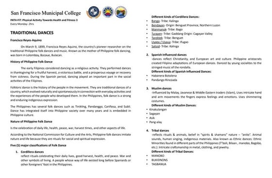 ATA MANOBO DANCES in TALAINGOD, DAVAO DEL NORTE | PDF