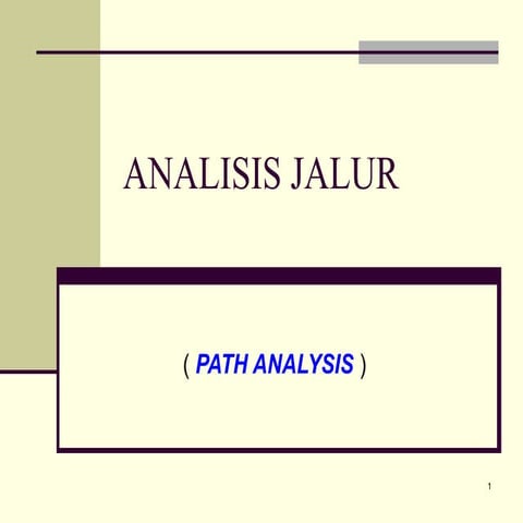 path analysis for making decision for industry | PPT