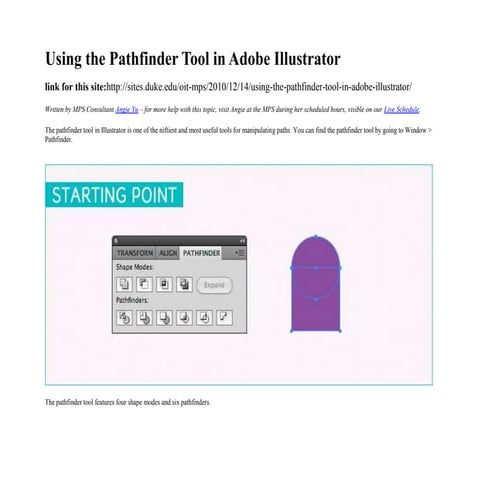 Pathfinder handout illustrator | DOCX