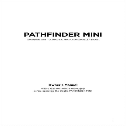 Pathfinder mini usa manual | PDF