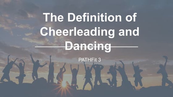 CHEERDANCE ppt.pptx | Cheerleading | Sports
