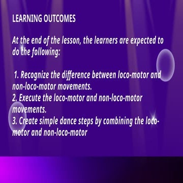 Locomotor and Non-locomotor Movements | PPTX