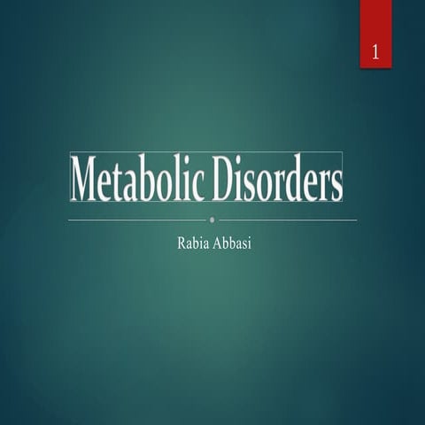 ENDOCRINE & METABOLIC DISORDERS Presentation | PPTX