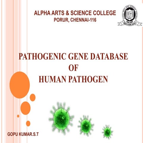 Pathogenic Gene Database of Human Pathogen | PPSX