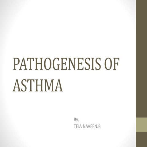 Pathogenesis Of Asthma Ppt