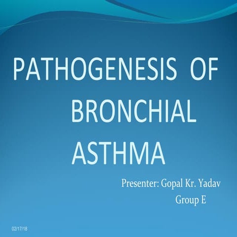 Pathogenesis of bronchial asthma | PPT