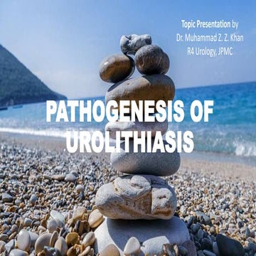 Pathogenesis of Urolithiasis | PPTX