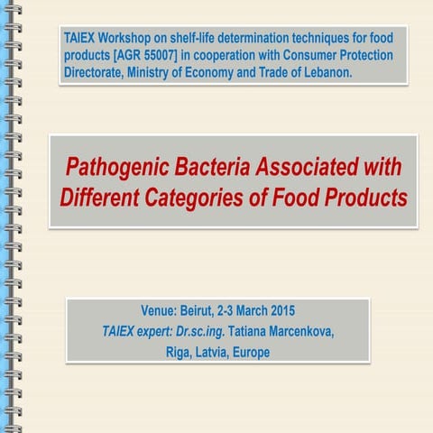 Pathogenic bacteria associated with different categories of food | PPT