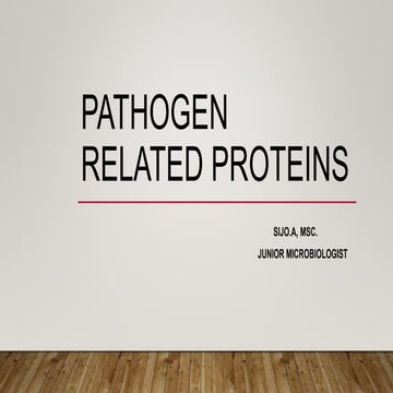 Pathogen related proteins (Biotechnology) | PPTX