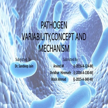 Pathogen variability,concept and mechanism | PPTX