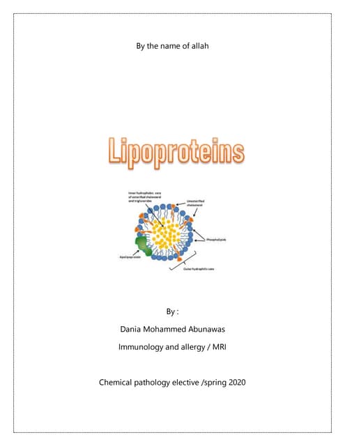 LIPOPROTEIN AND CLASSIFICATION OF CHYLOMICRON, VLDL, LDL, HDL | PDF