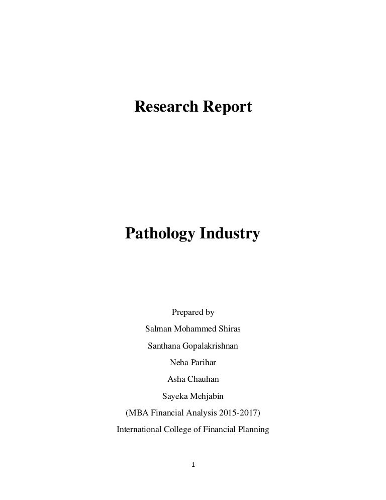 Pathology labs research report