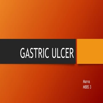 Gastric ulcer | PPTX