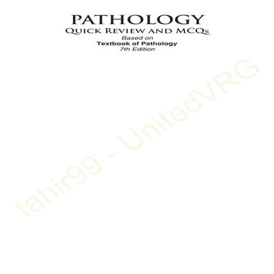 pathology MCQS introduction to pathology general pathology | PDF