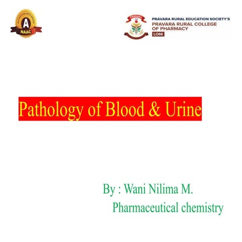 Pathology of Blood & Urine [Autosaved].pptx