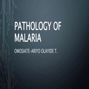 PATHOLOGY OF MALARIA AND MORPHOLOGIC CHANGES IN ORGANS | PPTX