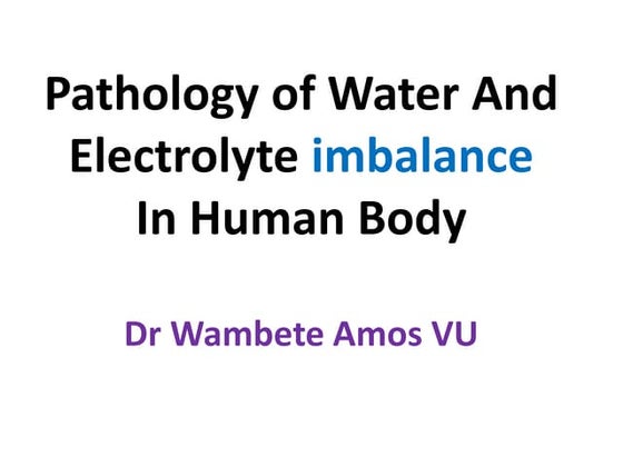 Fluid andelectrolyte balance | PPTX