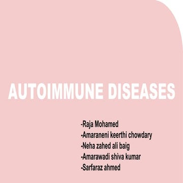 AUTOIMMUNE DISEASES | PPTX | Lung and Respiratory Health | Diseases and ...