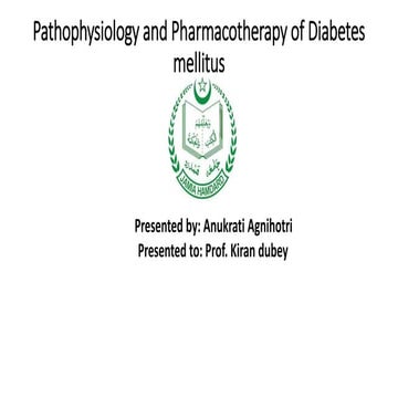 Pathophysiology and Pharmacotherapy of Diabetes mellitus.pptx