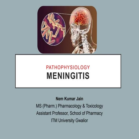 Pathophysiology meningitis | PPTX