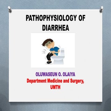 Pathophysiology of diarrhea olaiya | PDF