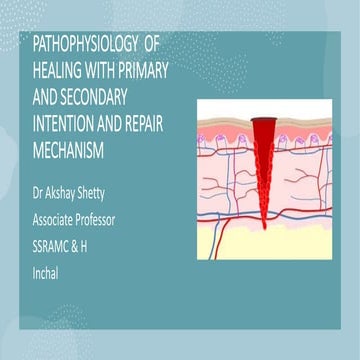 PATHOPHYSIOLOGY OF HEALING WITH PRIMARY & SECONDARY INTENTION.pptx