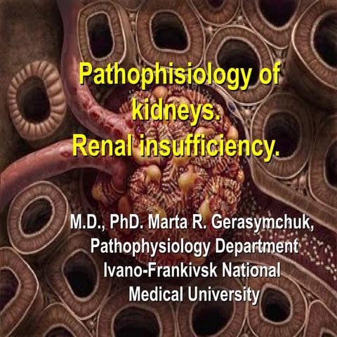Pathophysiology of kidney.kidney insufficiency | PPT | Chemistry | Science
