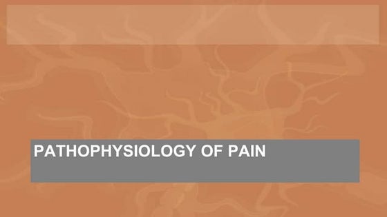 Mechanism of pain.pptx | Brain and Nervous System Disorders | Diseases and Conditions