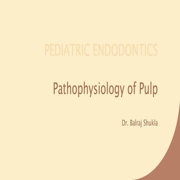 Pathophysiology of pulp | PPTX