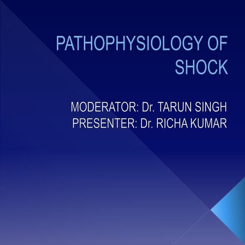 Pathophysiology of shock | PPT