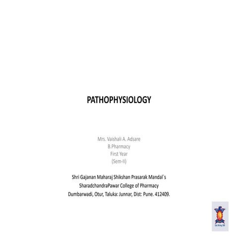 PATHOPHYSIOLOGY_Unit I_5_Mdfhshshshsejjef | PDF