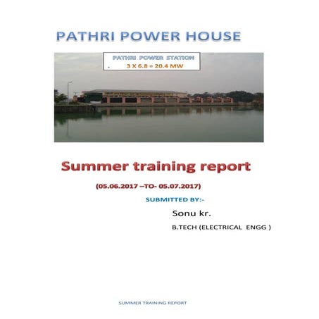 Pathri power house report | PDF