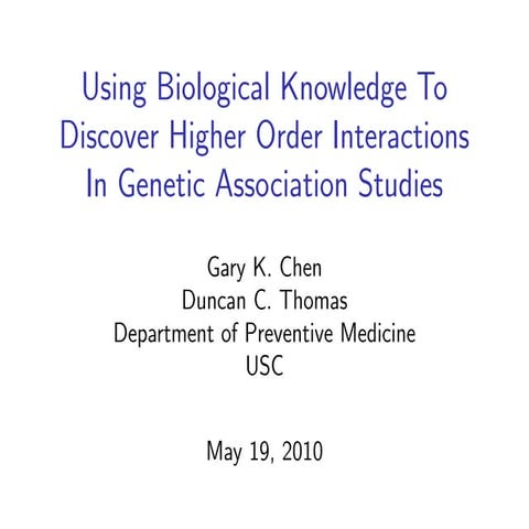 Integration Of Biological Annotations Using Hierarchical Modeling Ppt 4345