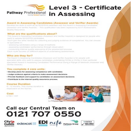 Pathway Professional - level 3 certificate in assessing vocational ...