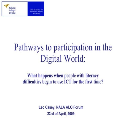 Pathways To Participation In The Digital World | PPT