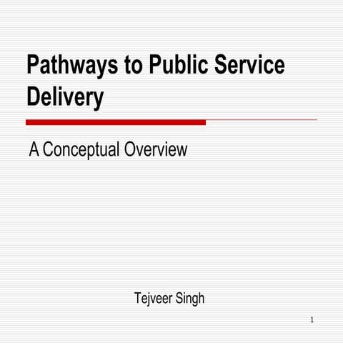 Pathways to public service delivery | PPT