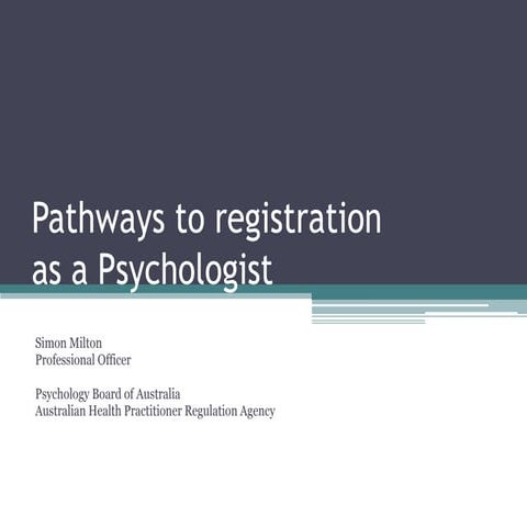 Pathways to registration as a psychologist psychology board of ...