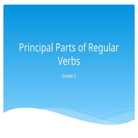 participle verbs for english grammar english | PPT