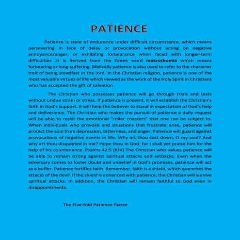 Patience | PDF